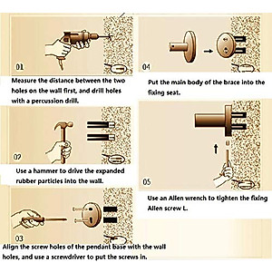 Towel Ring,Coat Hook,Towel Hooks,Black Round Twist Towel Hanging Ring Towel Rack Ring Hand Towel Rack Brass 1 Free Punch (Size : 1 Punch)