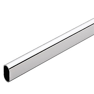 Oval Closet Rod | CUSTOM CUT | Up to 24" | Polished Chrome
