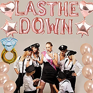 Last Hoe Down Balloon Banner Nashville Bachelorette Party Decorations Rose Gold Last Hoedown Banners for Cowgirl Nash Bash Bachelor Party Brunch Bridal Shower,26 Pcs