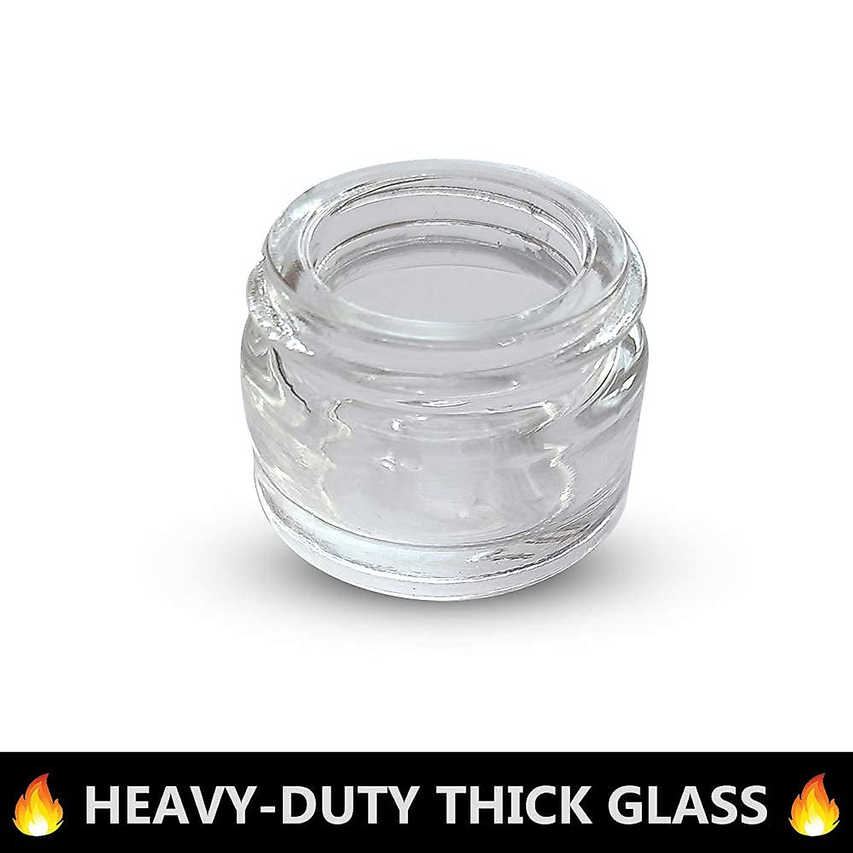 Midelo 100-Pack 5ml Thick Glass Jars with Reflective Foam Liner - Mini Refillable small containers with lids for Oil, Lip Balm, Wax, Cosmetics, Makeup, & More - Small jars with Black Airtight Lids