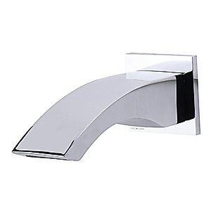 ALFI brand AB3301 Curved Wallmount Tub Filler Bathroom Spout, Polished Chrome