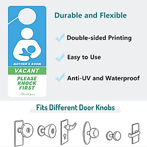 4 Packs Do Not Disturb Door Hanger Sign, Mother's Room Door Sign, Double Sided, Please Do Not Disturb Sign Using For Mother' s Room, Feeding Room, Nursing Room（9'' X 3.5'')