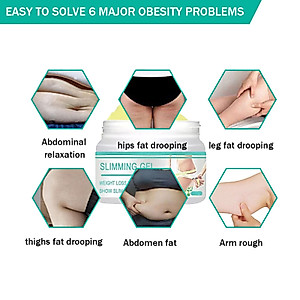 Slimming Cream, Navel Arm Leg Belly Ginger Fat Burning Cream, Weight Loss Skin Firming Moisturizing Massage Gel for Cellulite, Soothing, Relaxing, Tightening & Slimming (50g)