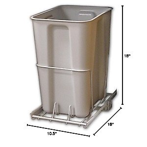 ClosetMaid 3103 Pull Out Trash Bin, 24-Quart, White