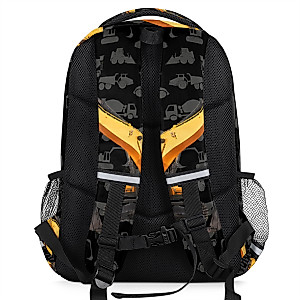 YoCosy Black Vintage Cartoon Car Backpack School Bookbag Laptop Purse Casual Daypack for Teen Girls Women Boys Men College Travel