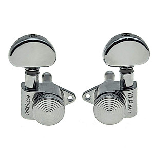Wilkinson Locking Tuners 3x3 Full Size Locking Guitar Tuners Tuning Keys Pegs Guitar Machine Heads for Les Paul or Acoustic Guitars Chrome