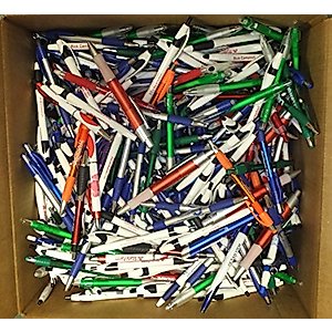 1000 Wholesale Lot Misprint Ink Pens, Ball Point, Plastic, Retractable