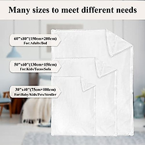 TOPTREE Ultra Soft Tropical Birds Blanket, Purple Flowers Watercolor Hummingbird Throw Blanket Fleece Blanket, Plush Blanket for Bed and Couch,Warm Fuzzy Cozy Throws Blankets for Kids Adults 60" x 80"