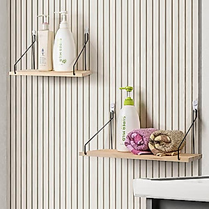 Allboss Wall Mounted Floating Shelves Set of 3 Rustic Solid Wooden Wall Collection Storage Shelf Suitable for Bedroom Bathroom, Living Room, Kitchen, Laundry Room(Original Wood)