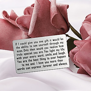 AKTAP Engraved Wallet Insert Boyfriend Birthday Gift Graduation Card Encouragement Gift Deployment Gift Fathers Day Gift For Him (metal wallet card)