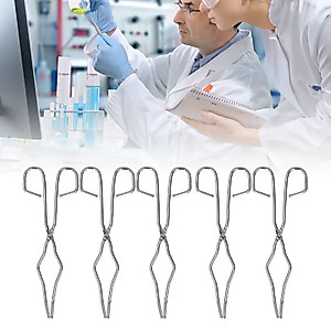 5Pcs Crucible Tongs, Stainless Steel Clamp Pliers Holder Casting Tool Lab Tongs Professional Grade for Metal Casting Gold Melting for Laboratory Industry