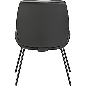 Lorell U Shaped Guest Chair, Black