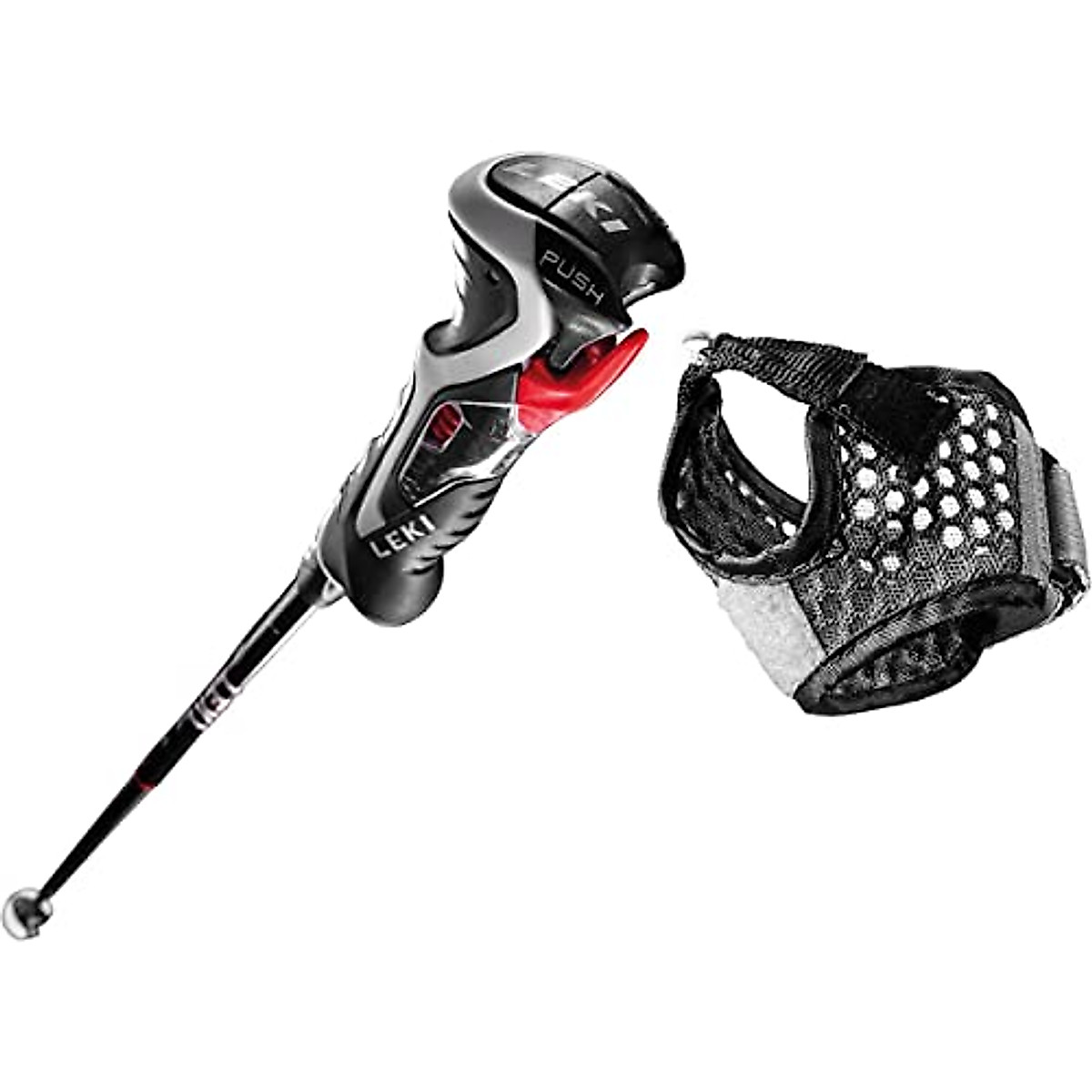 LEKI Carbon 14 3D Ski Pole Pair - Black/Red 125