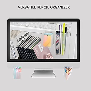Creative DIY Screen Pen Pencil Holders Desktop Accessories Bags Desk Organizers Containers Storage Bags-2 Pack (Triangle)