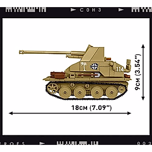 COBI Company of Heroes 3 MARDER III (Sd.Kfz. 139) Mobile Artillery| German World War II Model Toy Vehicle | 420 Pieces | 1:35 Scale Model | Interlocking Building Block Set # 3050