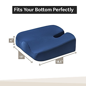 Elmara Rocking Chair Cushion Set – Doctor Designed Contour Memory Foam Cushions are The Ultimate Comfort Solution for Indoor and Outdoor Rocking Chairs – Extra-Durable Covers, Jumbo Size (Navy)