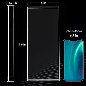 MaxGear Vanity Tray, Toilet Tank Storage Tray, Acrylic Bathroom Tray Bathtub Tray Bathroom Vanity Organizer Clear Perfume Tray Countertop for Soap, Towel, Tissue, Candle, Plant, 11.8 × 5× 1.2 inch