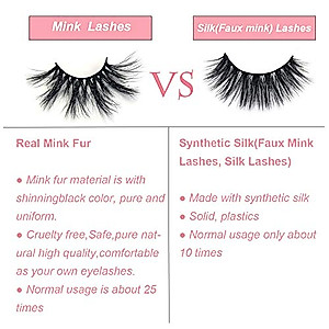 25mm Mink Lashes MIKIWI 4 Pack, Real 3D Mink Lashes, Fluffy Mink Lashes, Thick HandMade Full Strip Lashes, Dramatic 25mm Lashes, 3D Mink Eyelashes