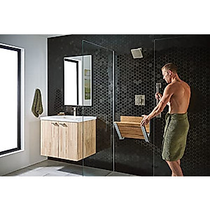 Moen 90 Degree Brushed Nickel Posi-Temp Modern Shower Trim Kit, Valve Required, TS2712BN