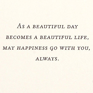 Hallmark Signature Wedding Card (May Happiness Go With You Always)