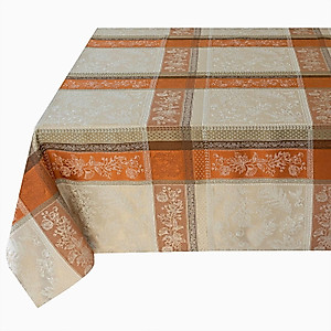 Benson Mills Heirloom Harvest Yarn Dyed Jacquard Fabric Table Cloth, Fall, Harvest and Thanksgiving Tablecloth (60" X 84" Rectangular, Heirloom Harvest)