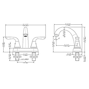 Vetta Bathroom Faucets - 2 Handle 3 Hole Centerset Brushed Nickel RV Bathroom Sink Faucet (Nickel)