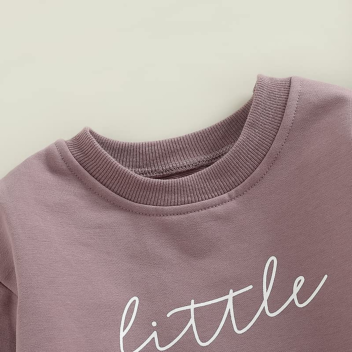 Meiweileya Baby Sweatshirt Romper Little Love Pullover Bubble Bodysuit Newborn Infant Girl Boy Valentine's Day Outfit (Dark Purple, 0-3 Months)