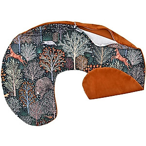 UDERUI 2 Pack Floral Nursing Pillow Cover Slipcover for Breastfeeding Pillows, Soft and Stretchy Safely Breastfeeding Pillow Cover for Girl,Cotton(Multi)