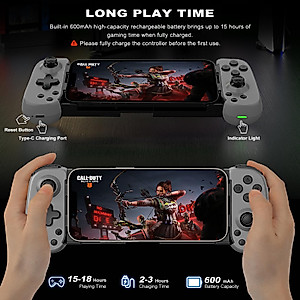 arVin Mobile Gaming Controller for iPhone, Android with Phone CASE Support, Wireless Gamepad for iPhone/iPad/Samsung/Tablet/Switch/PS4/PC - Play Xbox Cloud Gaming/PS Remote Play/Steam Link/GeForce Now