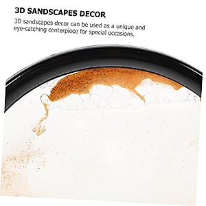 Abaodam 3pcs 3D Sand Painting Hourglass Calm Relaxing Desk Toy Flowing Sand Picture Bookshelf Decoration Moving Sand Art Decor Sand Painting Art Dynamic Sand Picture Sports Office Water