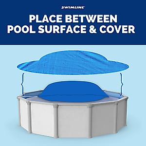 SWIMLINE HYDROTOOLS Air Pillow For Above Ground Pools Cover Winterizing | 4 x 4 ft Cushion Swimming Pool Closing Winter Kit | Cold Resistant Ice Equalizer Thick Pool Pillows Blue | 1144 ACC44