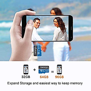 TOPESEL 64GB Micro SD Card SDXC Memory Cards UHS-I TF Card Class 10 for Camera/Phone/Galaxy/Drone/Dash Cam/GOPRO/Tablet/PC/Computer(C10 U1 64GB)