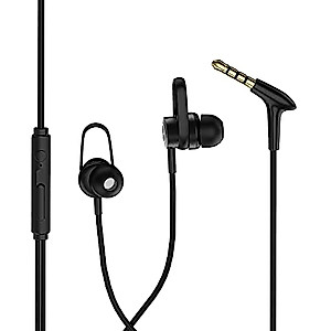 Earbuds Wired Super Bass in-Ear 3.5mm Plug Sports Headphones with Ear Hook,Soft Ear Buds Noise Isolation high Fidelity Stereo Magnetic 3.5 Jack Wired Earphones with Microphone for Running Fitness