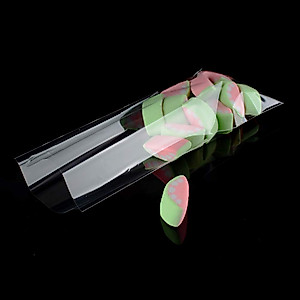 FUNNYARD Clear Cello Treat Bag 100 PCS 4x9 Cellophane Goody Party Favor Candy Bags with 4'' Twist Ties for Wedding Bakery Cookies Dessert Birthday Cake Pops Buffet Supplies