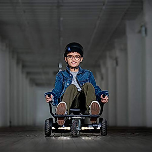 Jetson JetKart 2.0 Universal Hoverboard Attachment, 6" Tire, Bucket Seat, Adjustable Footrest Accommodates Most Heights, Ages 12+, Black, JKAR20-BK