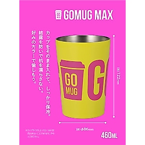 CB Japan GOMUG NEON Tumbler, Convenience Store, Coffee Cup, Neon Yellow, 15.2 fl oz (460 ml), Stainless Steel, Vacuum, Insulated