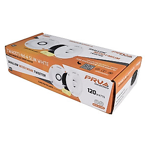 PRV Audio Bullet Super Tweeters Neodymium, 3 Inch Tweeter White TW400Ti-Nd-4 Slim 120 Watts Max Power 4 Ohm, Easy to Mount PRV Tweeters Pair, 3 Inch Speaker Replacement (2 Tweeters)
