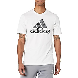 adidas Men's Essentials Camouflage Printed Tee, White, Medium