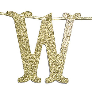 Welcome Gold Glitter Banner for First Day of School Teacher Banner Classroom Decor Decoration Home Schoolyard Party Supplies Cursive Bunting Photo Booth Props Sign