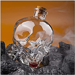 120ml Crystal Glass Skull Bottle ,Halloween Skull Glass Potion Bottle