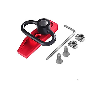 GOTICAL-Combo of 4-45 Degree Offset Mount, 5 Slot, 3 Slot Rail with Quick Detach QD S l i n g S w i v e l Mount Kit-Push Button in Durable Material in red (3, 5 Slots, & Attachment & Red Mounts .)