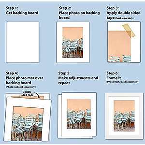 Golden State Art, 16x20 White Backing Board, Backer Boards for Frame, Picture (10 Pack)