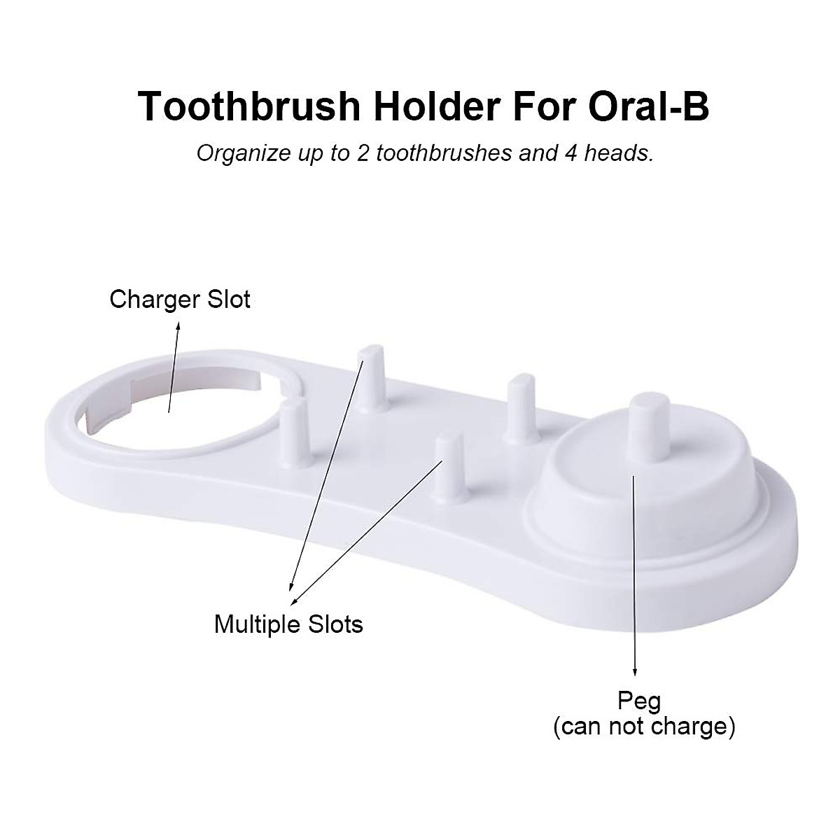 LazyMe Single/Couple Charger Holders Toothbrush heads Holder Compatible for Oral-B, for Oral-B D Series, PRO Series (Couple)