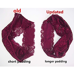 Anna & Eric Women's Floral Lace Thongs Bikini Panties Sexy Lingerie Panty T Back Underwear… (US, Alpha, Small, Regular, Regular, N+P+B+W)