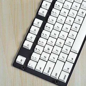 Merdia PBT Keycaps 108 Keys Cherry Profile Keycap Set for Mechanical Keyboard 61/87/104/108 MX Switches White Color