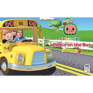 CoComelon Wheels on the Bus 3-Button Sound Board Book for Babies and Toddlers, Ages 1-4