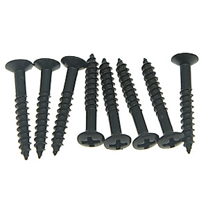 KAISH American Thread Humbucker Pickup Height Screws Humbucker Pickup Ring Pickup Surround Frame Mounting Screws Springs for Gibson/EMG/Seymour Duncan/Dimarzio Black