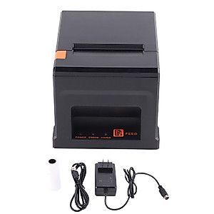 NIZUUONE High Speed 80mm USB Thermal Kitchen Printer with Auto Cutter for Catering Systems (US Plug 100‑240V)