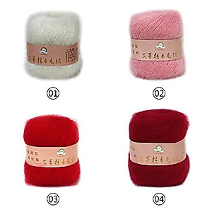 BELOWSYALER Soft Mohair Cashmere Wool Knitting Yarn Hand Knitwear Yarn DIY Shawl Scarf Crochet Thread Supplies