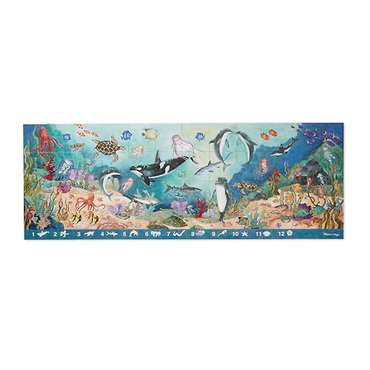 Melissa & Doug Search and Find Beneath the Waves Floor Puzzle (48 pcs, over 4 feet long) - FSC Certified